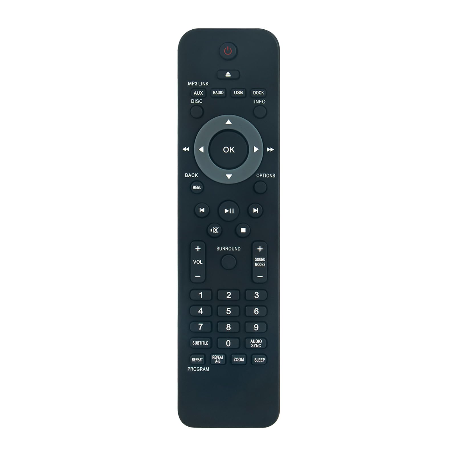 Allimity Relaced Remote Control Fit for Philips Home Theater System HTS3220 HTS8100 HTS3220/12 HTS6515 HTS8140 HTS5110/12