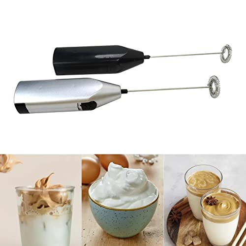 Unbrella Superior 2Pcs Electric Milk Frother USB Battery Powered Portable Blender Whisk Mixer for Coffee Kitchen Gadgets(Black&White)
