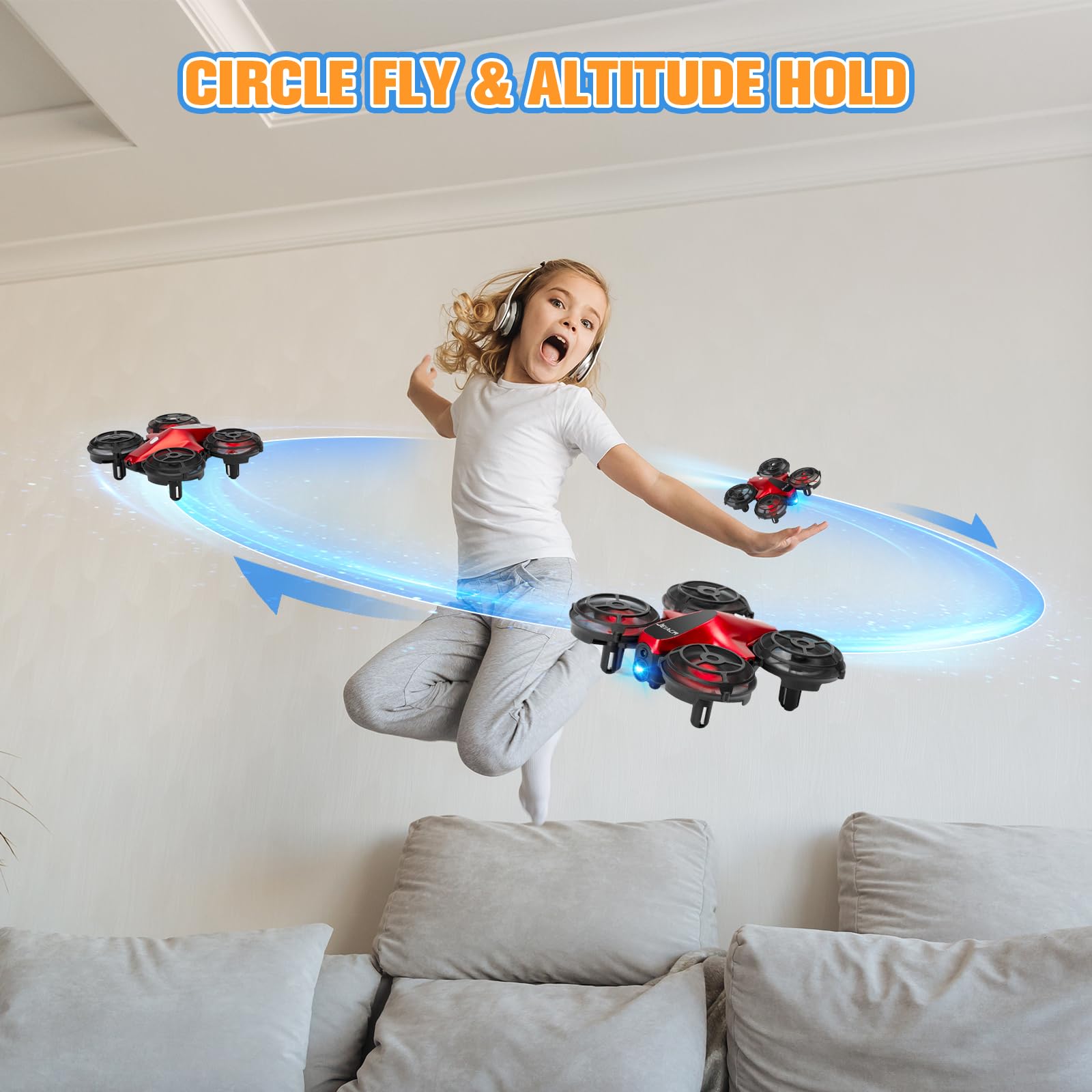 Drones for Kids,JEJAER Mini Drone - Kids Drone with 3D Flip, Auto Hovering,Rc Drone for Kids 8-12 with Headless Mode