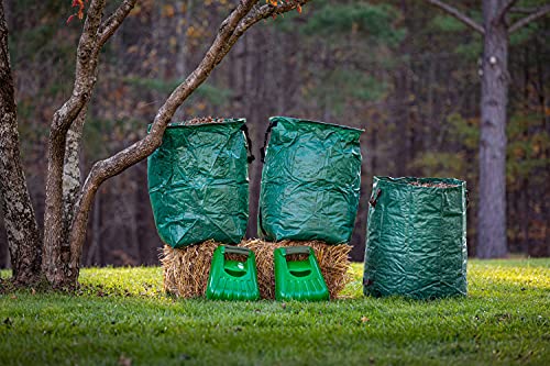 Gardzen Large Leaf Scoop Hand Rakes, Debris and Yard Waste Removal, Comes with 72 Gallon Garden Bag, Work Gloves, Protective Pads