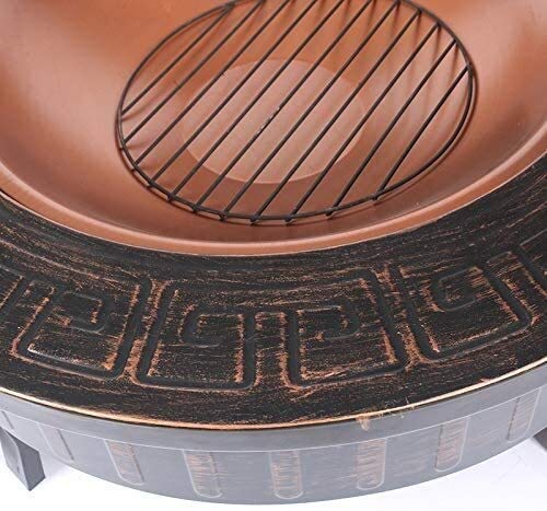 LEAYAN Garden Fire Pit Portable Grill Barbecue Rack Fire Pit Tables for Patio, BBQ Grill, Heat-Resistant Coating, Outdoor Entertainment, Campfire Pit with Cover BBQ Cooking for Camping Backyard