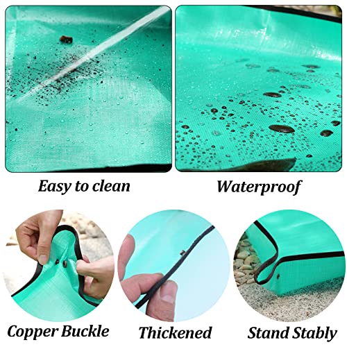 Melphoe 23Pcs Mini Garden Hand Transplanting Succulent Tools Set, 39.4" Thickened Repotting Mat & Plant Tag, Miniature Planting Indoor Fairy Care, Potting, Cactus, Houseplant Bonsai Tool Kit (Blue)