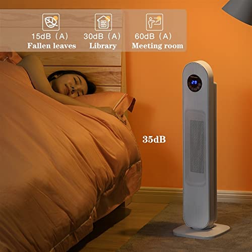 Outdoor Garden Heater Ceramic Space Heater, 2000W Portable Quiet Heater with Remote Control & 12h Timer, Thermostat, Overheat & Tip-Over Protection, Electric Rotating Heater Patio