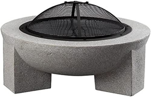 LEAYAN Garden Fire Pit Grill Bowl Grill Barbecue Rack Fire Pit Outdoor fire Pit, 29-inch Wood-Burning fire Pit, Spark Screen, Poker, Courtyard Garden Barbecue fire Pit