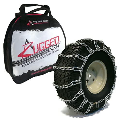 The ROP Shop | Pair of 2 Link Tire Chains 16x7.5x8 for John Deere Lawn Mower & Garden Tractor