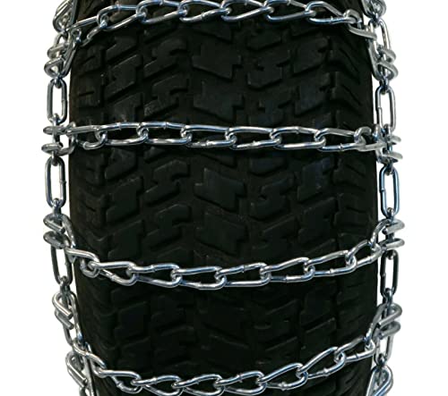 The ROP Shop | Pair of 2 Link Tire Chains 16x7.5x8 for John Deere Lawn Mower & Garden Tractor