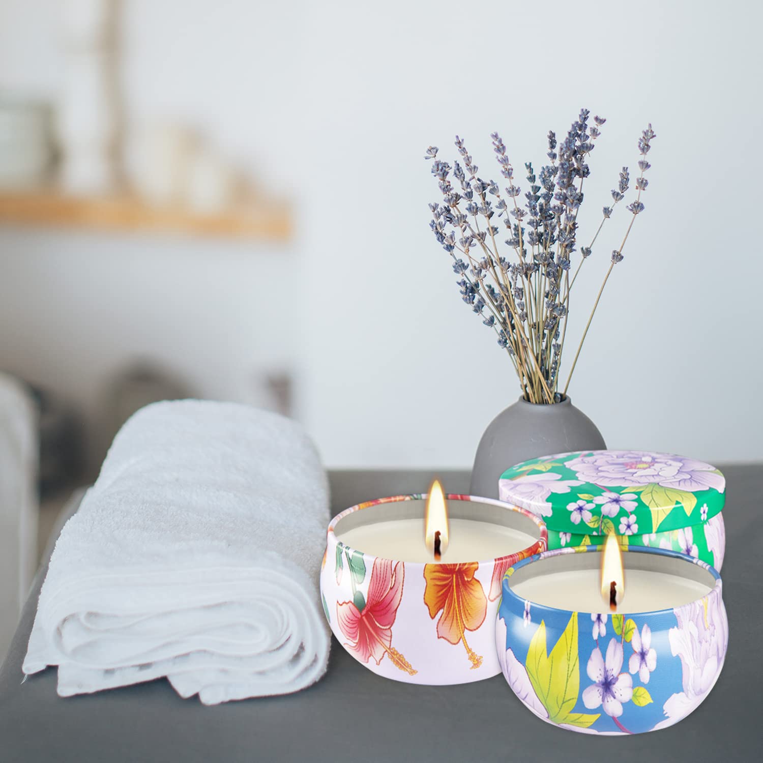 16 Pack Scented Candles, 2.5 oz Aromatherapy Candles for Home Scented, Natural Soy Portable Small Jar Candles Set for Travel, Spa, Bath, Yoga
