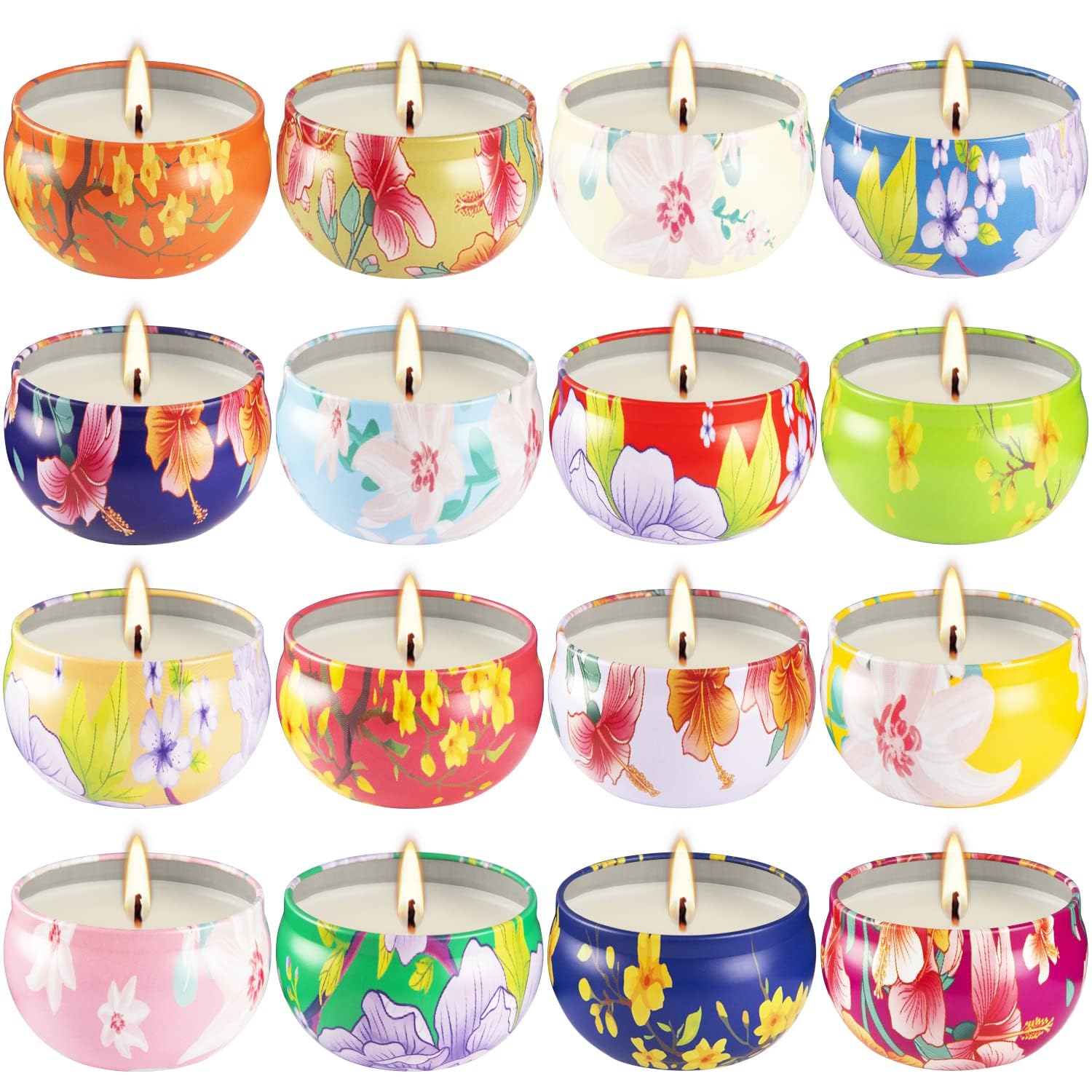 16 Pack Scented Candles, 2.5 oz Aromatherapy Candles for Home Scented, Natural Soy Portable Small Jar Candles Set for Travel, Spa, Bath, Yoga