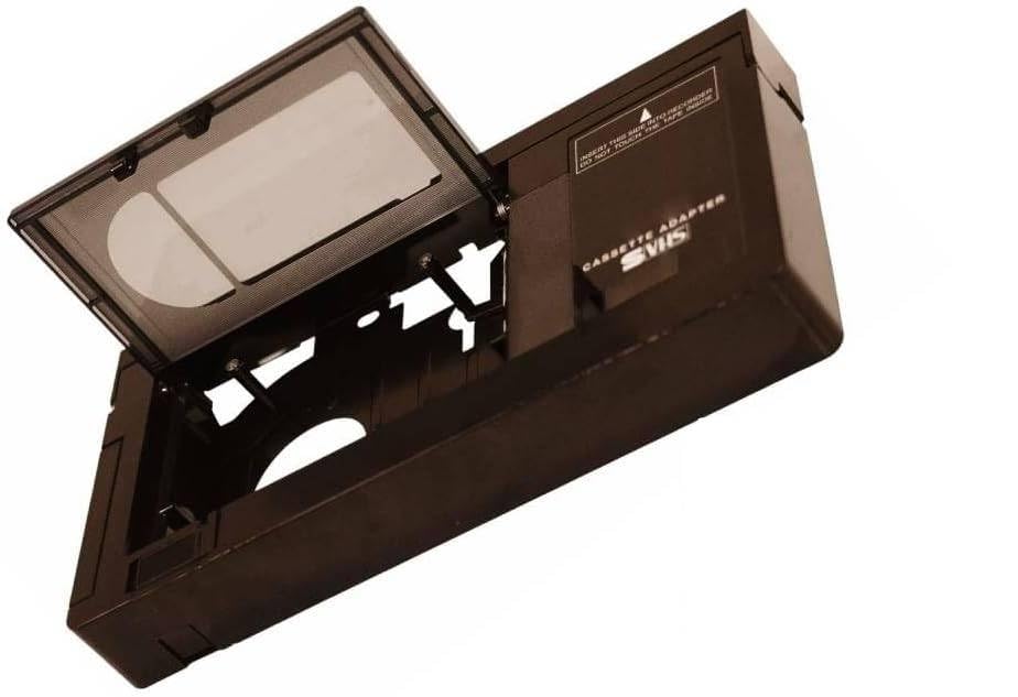VHS-C to VHS VCR Standar Motorized VHS Cassette Adapter for JVC C-P7U CP6BKU C-P6U Panasonic PV-P1 RCA VCA115 (NOT Compatible with 8mm/MiniDV/Hi8 Tapes)