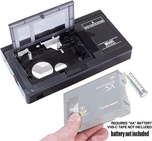 VHS-C to VHS VCR Standar Motorized VHS Cassette Adapter for JVC C-P7U CP6BKU C-P6U Panasonic PV-P1 RCA VCA115 (NOT Compatible with 8mm/MiniDV/Hi8 Tapes)