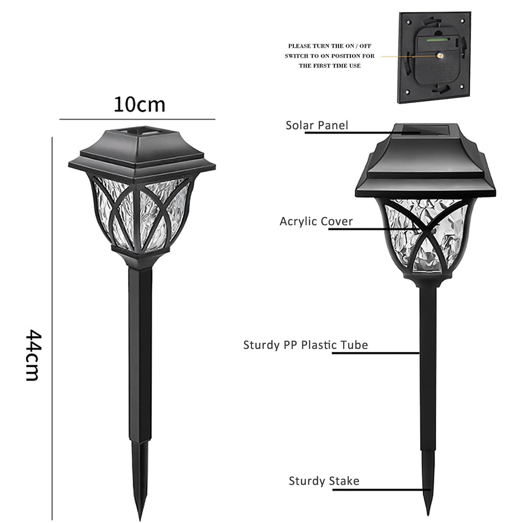 keeda Solar Pathway Lights Outdoor Waterproof Modern Style Design Solar Landscape Light for Outside Garden Yard Walkway Sidewalk Driveway (Multicolor, Pack of 4)