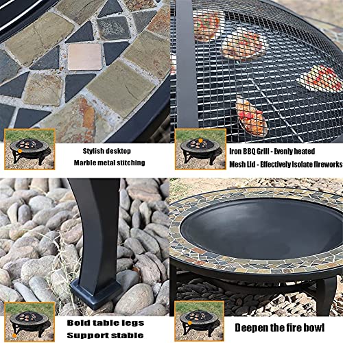 LEAYAN Garden Fire Pit Grill Bowl Grill Barbecue Rack Fire Pits Outdoor Large Outdoor Fire Pit, Garden Party BBQ Cooking Fire Pit Grill, New Home Gift