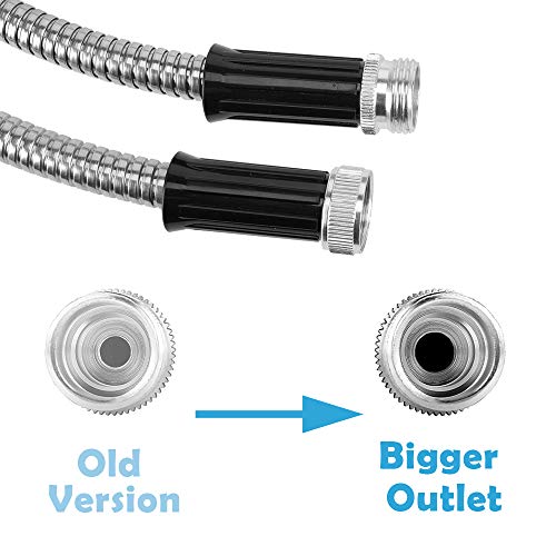 BEAULIFE Metal Short Garden Hose 3ft Connectors, Drainage Hose for Dehumidifier Small Water Hose Extension High Pressure Bib Reel Extender, Drinking Water Hose for RV Outdoor
