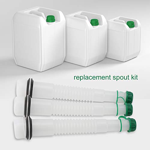 Gas Tank Spout, 3 Sets Durable Gas Can Spout Replacement Set, Gas Can Fuel Spout Kit Replacement Spout&Parts Kit For Fuel Cans For Garden Machinery Refuel(1L)