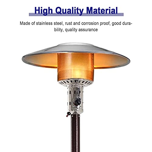 PIONOUS Powerful 41,000 BTU Patio Heater Tall Standing Hammered Finish Garden Outdoor Heater Propane Standing - 3 Set, Bronze