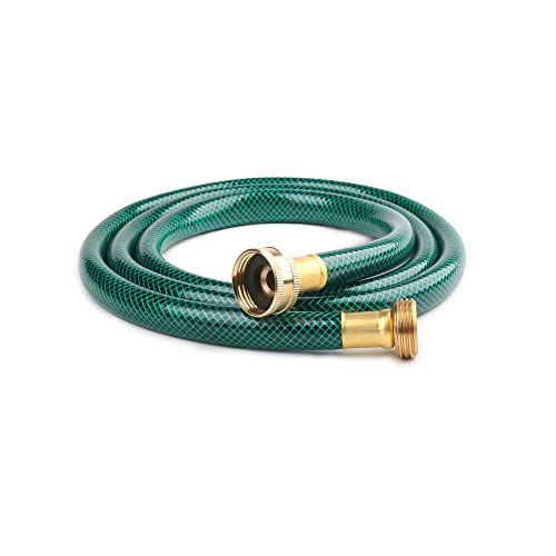 FUNJEE œ" Outdoor Garden Hose for Lawns, Water Hose, Boat Hose, Flexible Durable and Leakproof, Solid Brass GHT Connector (10, Green)
