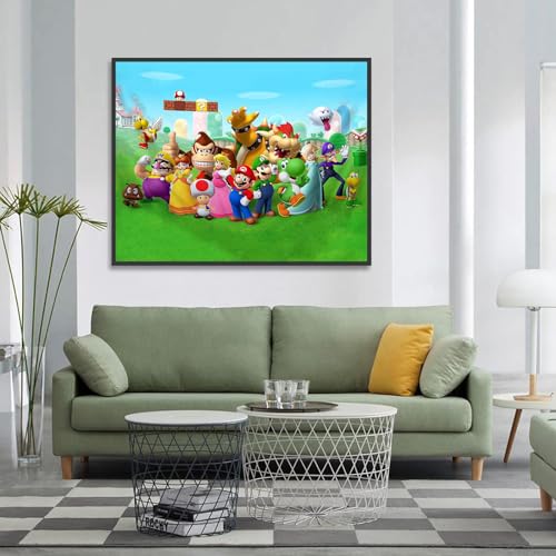 GemZono Diamond Painting Kit, 5D Carton Diamond Art for Adults & Kids, Full Drill Diamond Dots, Extra Diamonds, DIY Home Wall Decor Gifts 12x16inch