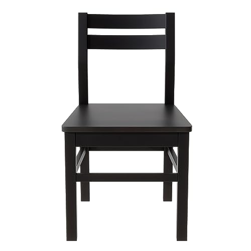 Lepfun 5 Piece Round 4 Wood Extendable Kitchen Set with Storage Drawers Farmhouse Dining Room Table and Chairs, 16" Removable Leaf, Espresso