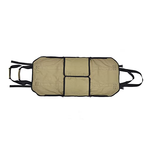RvSky Household Garden Products Large Capacity Firewood Storage Bag Basket Oxford Cloth Outdoor Camping Wood Log Carrier(卡其)