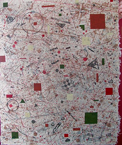 David Shapiro 1978 -Title: 7 Centers P.P. 4/6 Hand made Twin Rocker Paper Size 29 x 24