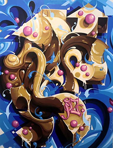 EZ. PZ Jumbles by Erni Vales of EVLworld Limited Edition Museum Grade Art Print on Aluminum Metal