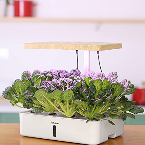 Ivation 12-Pod Indoor Hydroponics Growing System Kit with LED Grow Light, Herb Garden Planter for Herbs, Vegetables, Plants Flowers and Fruit