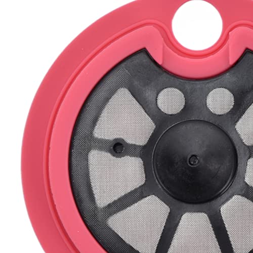 BstXqty Coffee Capsule, Reusable Coffee Capsule Cup with Removable Filter Pink Capsule Filter Bottom Grooves with Unique Sealing Design for Most Coffee Machines(60ml)