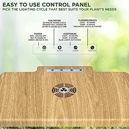 Ivation 12-Pod Indoor Hydroponics Growing System Kit with LED Grow Light, Herb Garden Planter for Herbs, Vegetables, Plants Flowers and Fruit