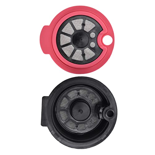 BstXqty Coffee Capsule, Reusable Coffee Capsule Cup with Removable Filter Pink Capsule Filter Bottom Grooves with Unique Sealing Design for Most Coffee Machines(60ml)