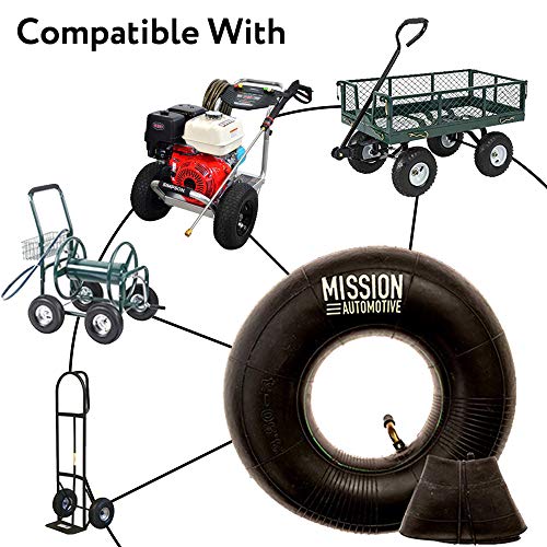 Premium Replacement Tire Inner Tubes - 2 Pack - 4.10/3.50-4"- Great for Hand Truck Dollies, Wheelbarrows, Lawn Mowers, and Trailers - Utility Tools - Mission Automotive