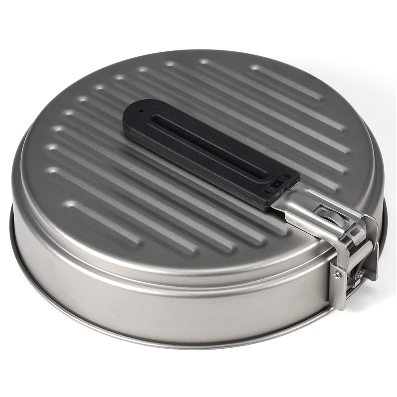 SPICLY Non Stick Frying Pans Titanium Fry Pan Ultralight Grill Frying Pan with Folding Handle for Outdoor Cooking Camping Hiking Backpacking