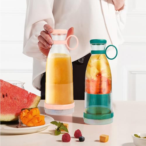 Portable Blender Mini Fruit Juicer Mixer Travel Blender Bottles Small Juice Extractor For Traveling Gym Office Small Electric Blender Juice Extractor