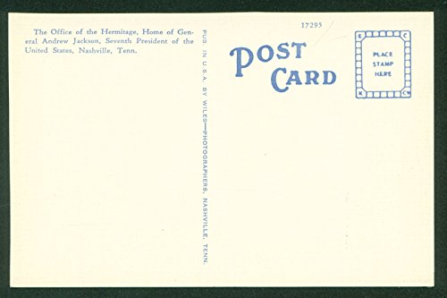Home of General Andrew Jackson Office Room Hermitage Nashville Tennessee TN Vintage Postcard