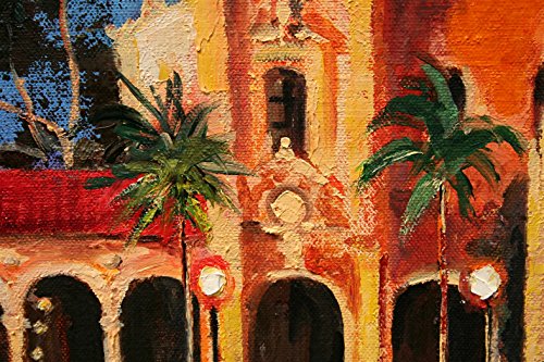 SOLD - Dusk in Balboa, San Diego Balboa Park By Internationally Renowned Painter Yary Dluhos.
