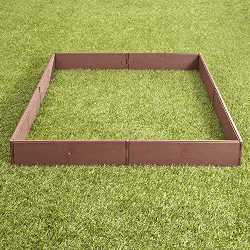 The Lakeside Collection Outdoor Raised Garden Bed for Vegetables, Herbs, Flowers - Customizable Large Wooden Planter Box Kit for Grass, Yard, Lawn