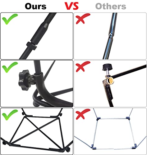 Artigarden Garden Trash Bag Holder - Outdoor Leaf Bag Support Stand Multi-Use Metal Garbage Bag Holder Frame Holds 30-45 Gallons Bag for Camping Leaves Gardening Parties Yard Weeding (Black)