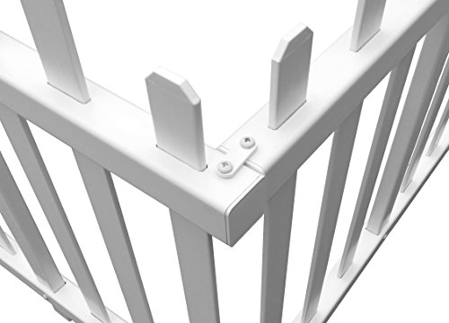 Zippity Outdoor Products ZP19001 No Dig Madison Vinyl Picket Fence, White, 30" x 56.5" (1 Box, 2 Panels), 1 x Pack of 2