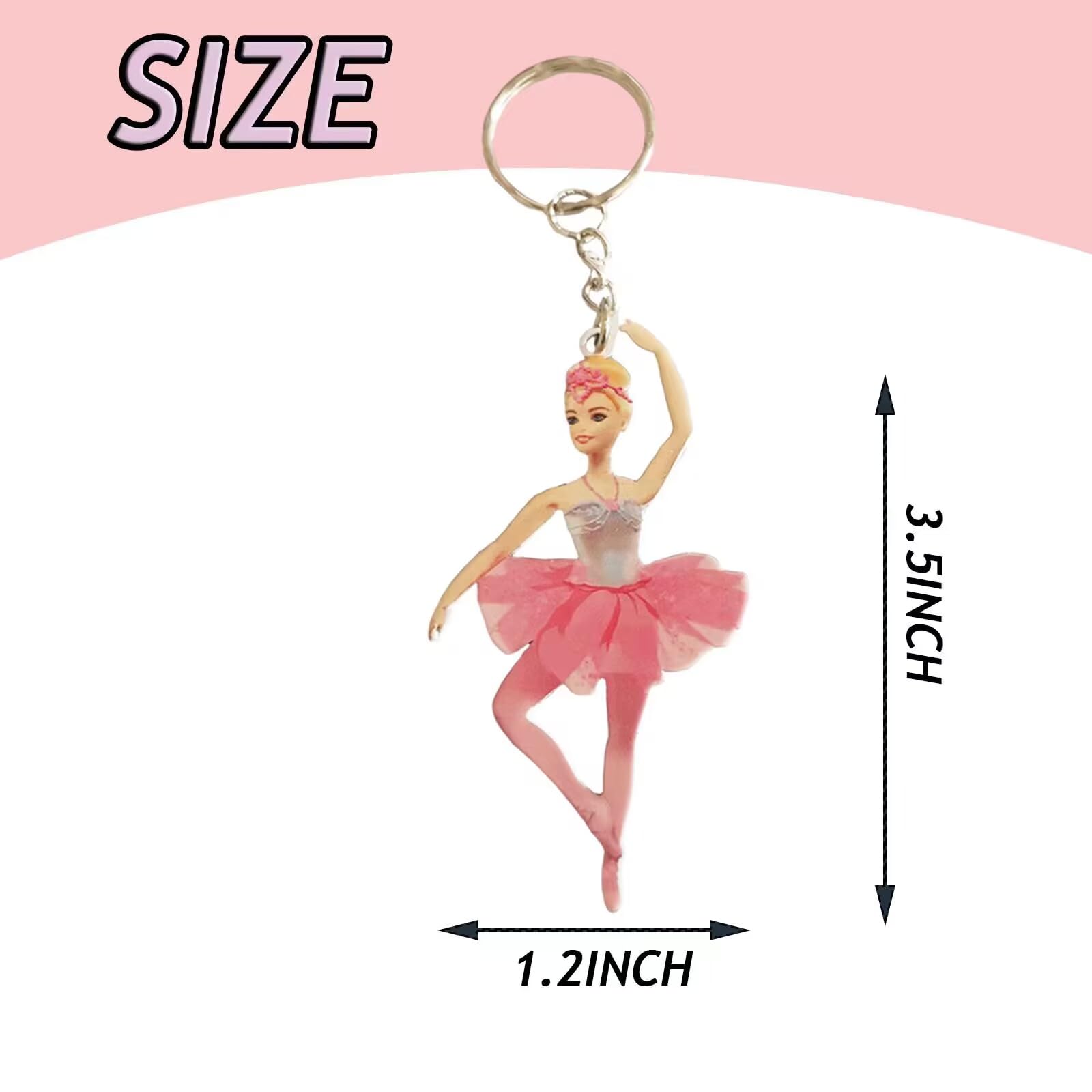 Dymuchi Style 3D Printed Personalized Key Rings, 5 Piece Acrylic Cute Key Charms, School Bag Charms, Tote Bag Charms (5pcs)