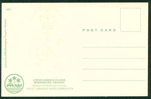 Upper Canada Village Kitchen of the Doctor's Office Morrisburg Ontario Vintage Postcard