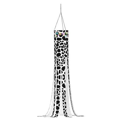Halloween Windsock Garden Décor - Lighted 40 Inch with Lights - Fast Drying and Lightweight Christmas Holiday with Light Cow Fur Print