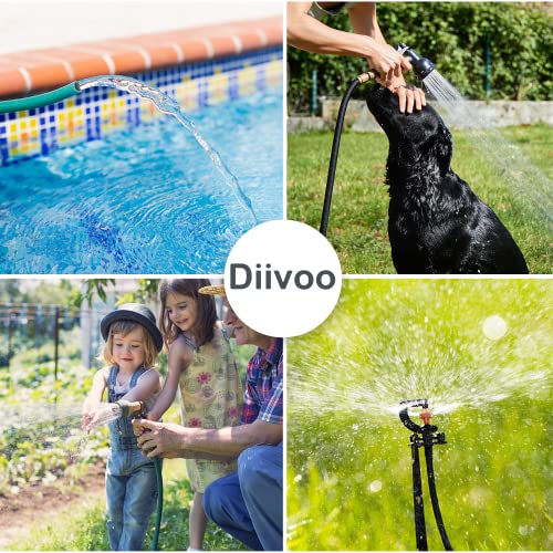 Water Sprinkler Timer, Diivoo Programmable Irrigation Hose Timer with 3 Individual Watering Programs and Rain Delay for Garden Lawn, Pool Filling,Blue