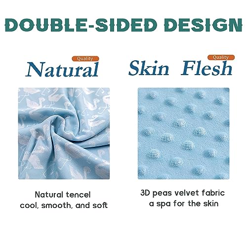 Busarilar Pregnancy Pillows Cooling for Sleeping, Maternity Pillow, Pregnancy Body Pillow Support for Back, Legs, Belly, HIPS of Pregnant Women, Detachable and Adjustable (Blue, Large)