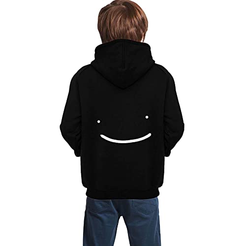 Dreamwastaken Dream Smile Boys Girls Hoodies Teen Pullover Hooded Clothes With Pocket Sweatshirt Medium Black