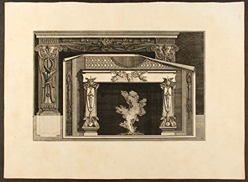 [Plate of two neo-Classical fireplaces, from"Diverse maniere d'adornare i cammini ed ogni altra parte degli edifizi".