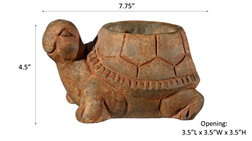 Classic Home and Garden 9/3452R/1 Turtle Planter, Large, Rust