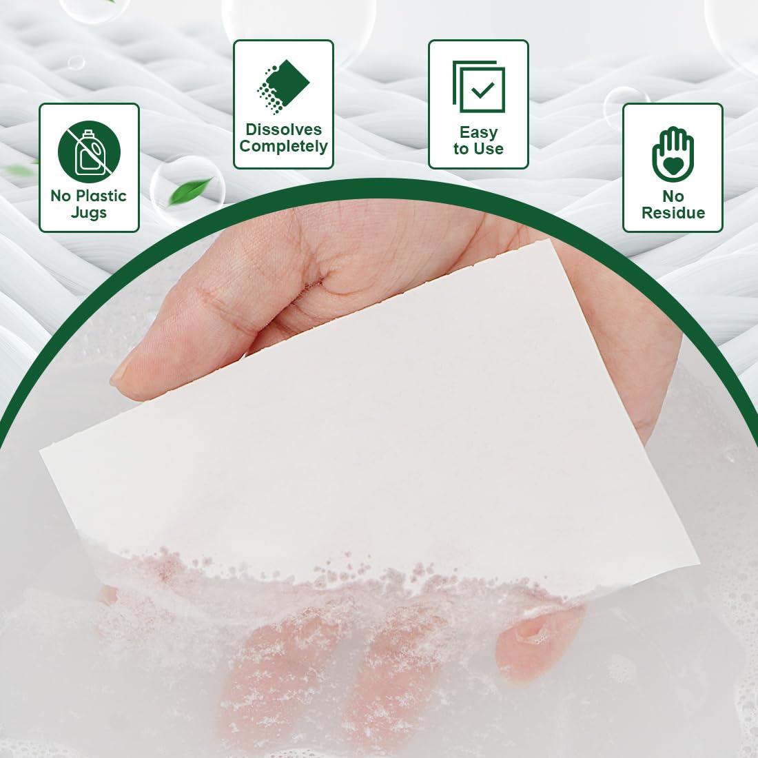 AIDEA Laundry Detergent Sheets, Laundry Sheets Detergent, Washer Sheets Detergent, No Plastic Jug, Laundry Soap Sheets For Travel, Home Washing, Fresh Scent-(160 Loads) 80 Sheets