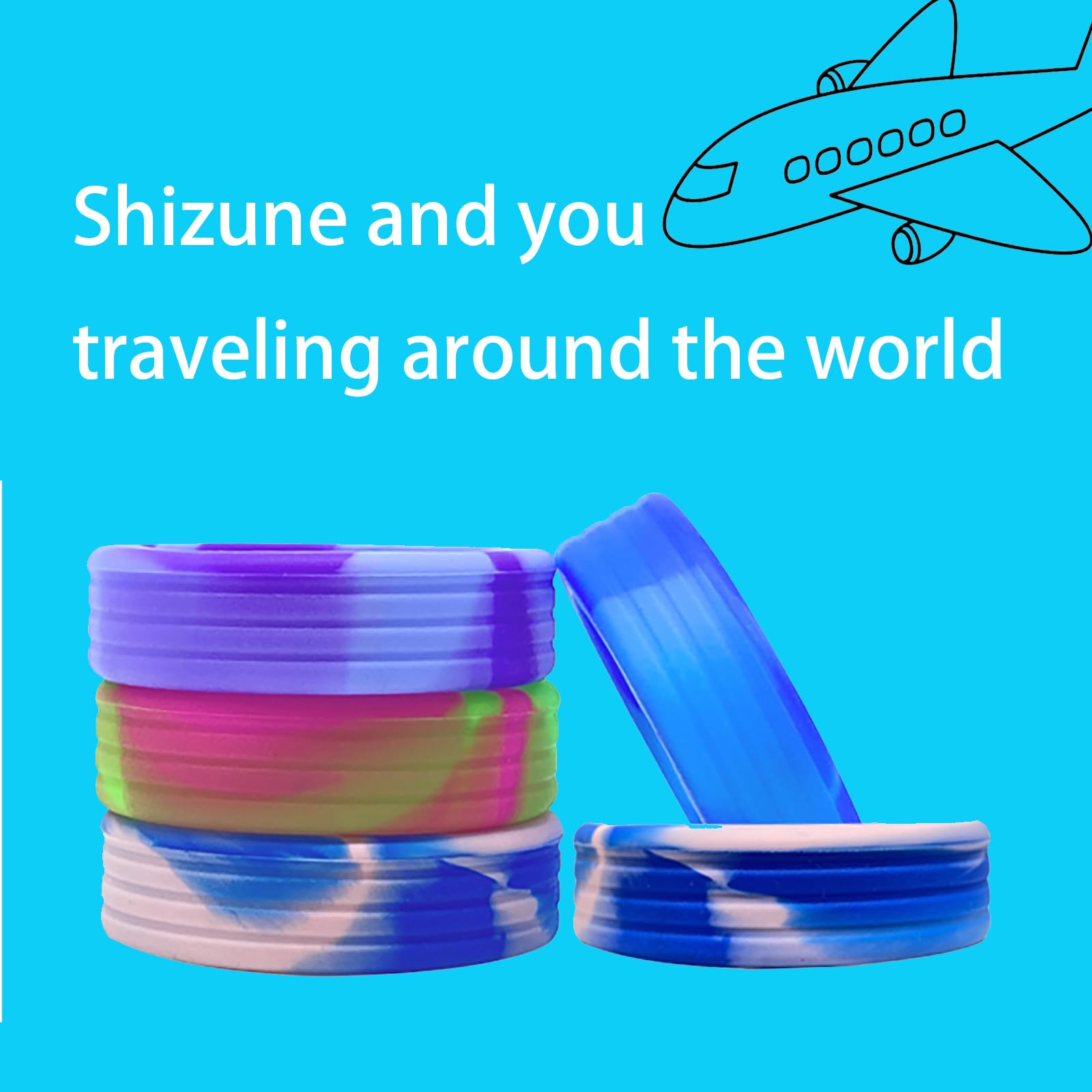 Generic 8 Pcs Luggage Wheel Covers - Protects Hard Suitcases, Reduces Noise, Dopamine Inspired Color