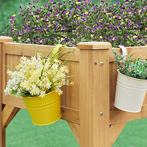 Yaheetech Raised Garden Bed 8 Pocket Herb Garden Planter Vegetable Standing Planters Boxes with Grow Grid Outdoor 36x25x37 Inch