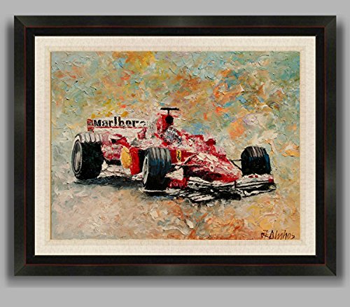 Wheel Lift, Ferrari Formula 1 Grand Prix Racing Motorsport Painting By Internationally Renown Painter Andre Dluhos