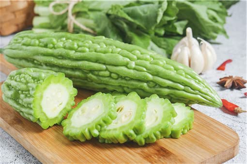 Asian Bitter Gourd Seeds for Planting Vegetables and Fruits(苦瓜).Vegetable Seeds at Home Vegetable Garden & Hydroponics Seed Pods-Bitter Melon Seeds for Planting-10 Tai Guo Bitter Melon Plant Seeds